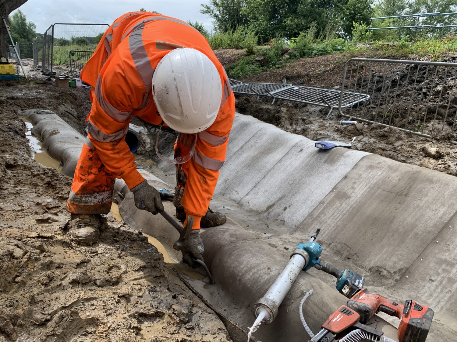 Channel Lining in Yeovil, UK | Concrete Canvas®